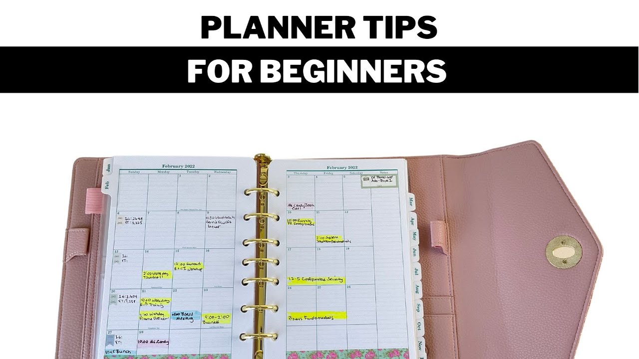 Planner Tips For Beginners - YouTube