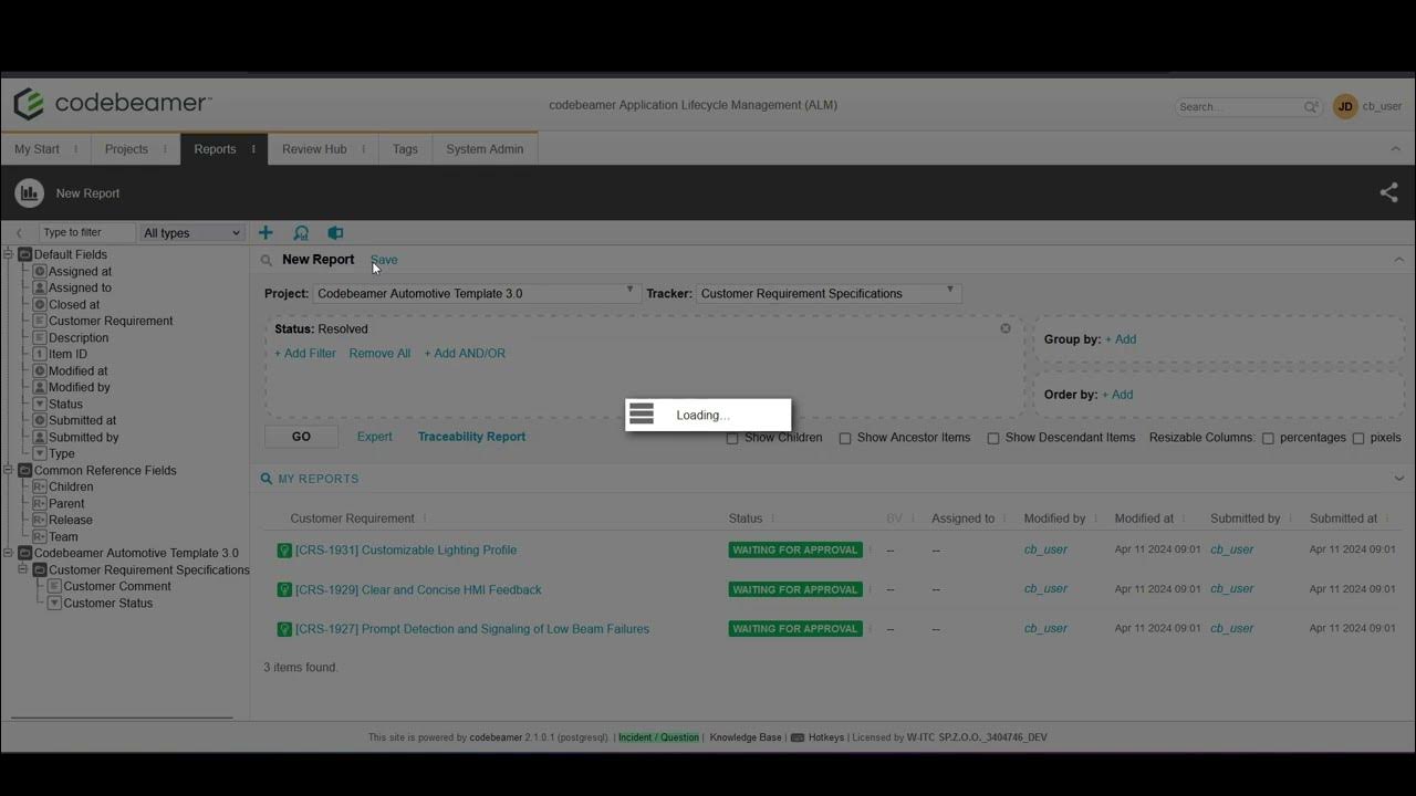 Codebeamer for Beginners Tutorial – Create Report - YouTube