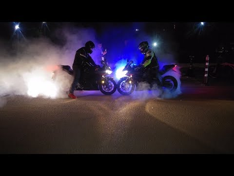 Yamaha R25 Lastik Yakma//Burnout//Yanıyosun Fuat Abi