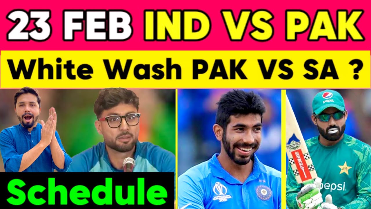 IND Vs PAK 23 Feb Match | Champion Trophy Schedule | Abrar Words PAK ...