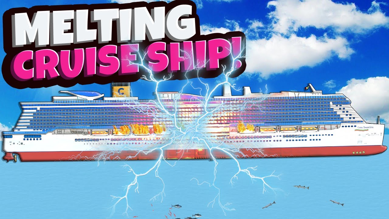 I MELTED a Cruise Ship with LIGHTNING in Floating Sandbox Sinking ...