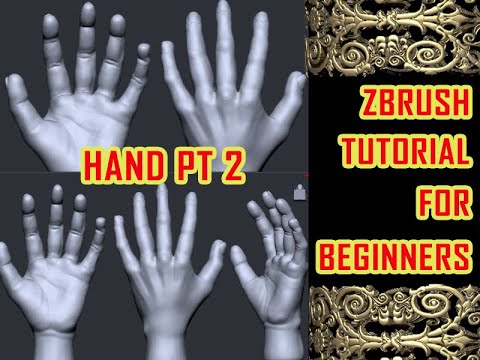 zbrush hand sculpting pt 2|zbrush tutorial for beginners in hindi ...