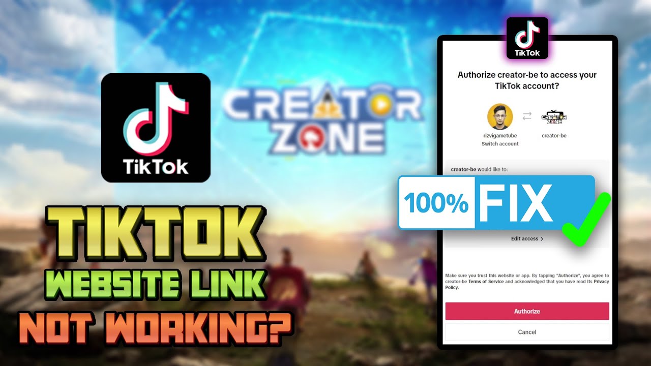 Fix : TikTok Website Link Not Working in Farlight 84 Creator Zone (Quick Steps) - YouTube