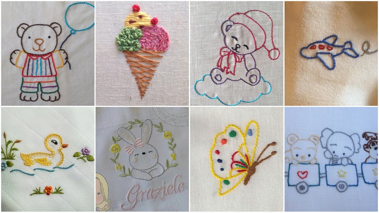 Simple Hand Embroidery Designs For Kids Embroidery For Children: Small