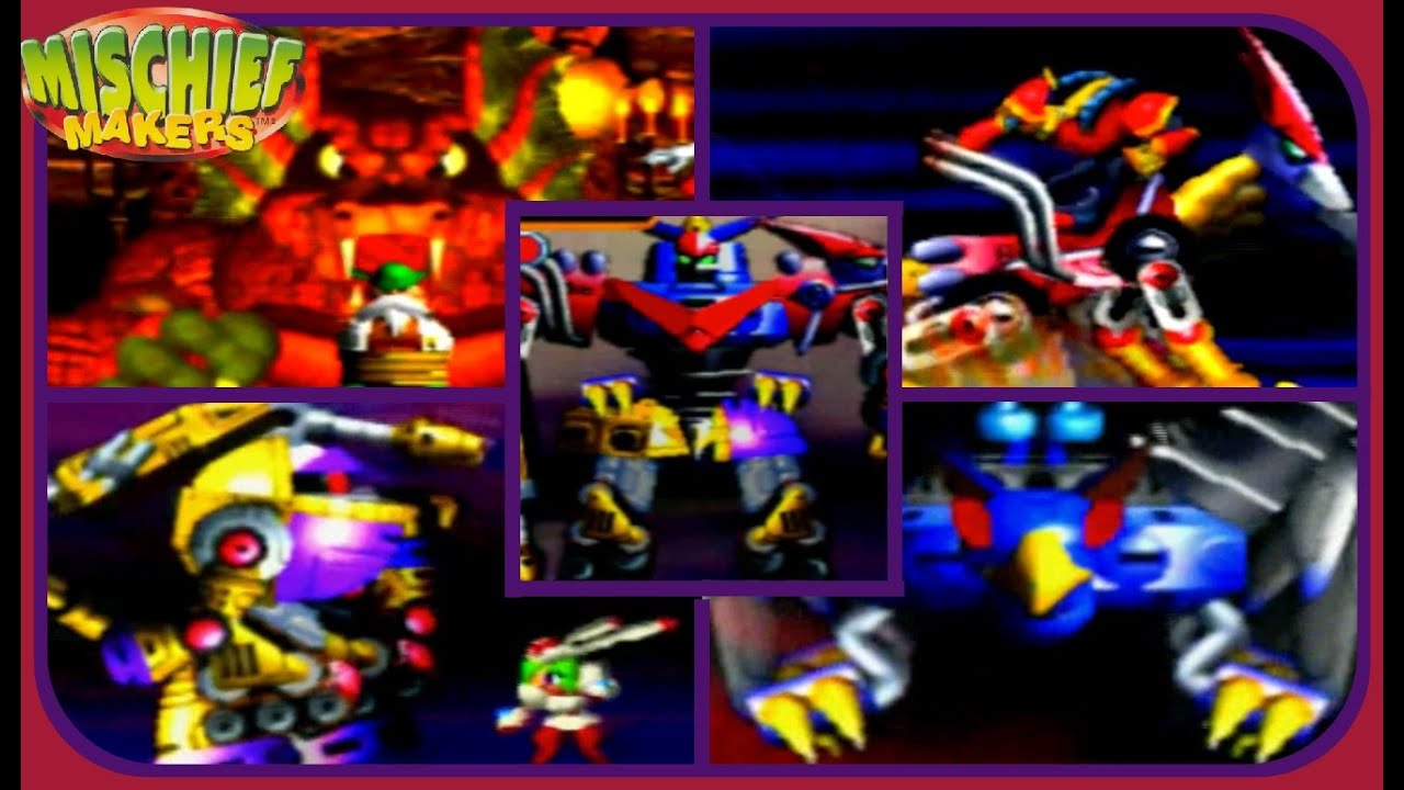 Mischief Makers - All Boss Encounters - NO DAMAGE!! (60 FPS) - YouTube