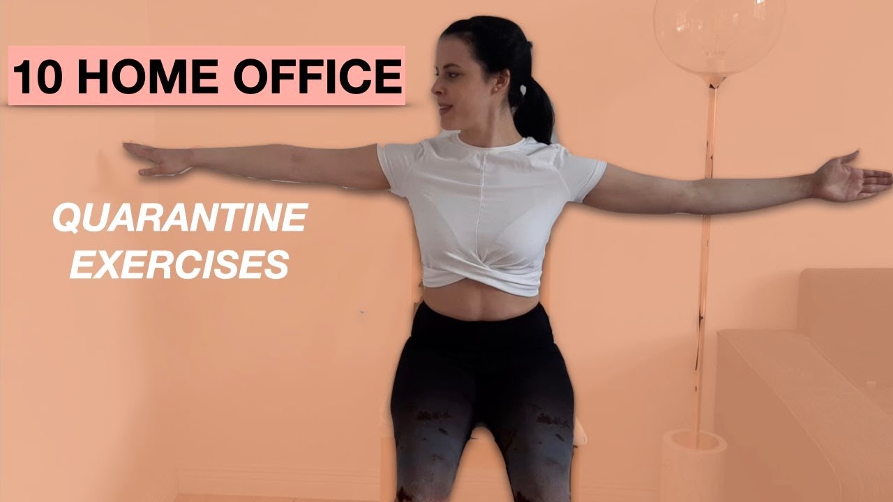 10 Home office exercises, quarantine workout! - YouTube