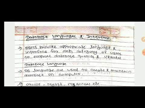 Database Language & Interface | DDL, DCL & DML | Database Management System - YouTube