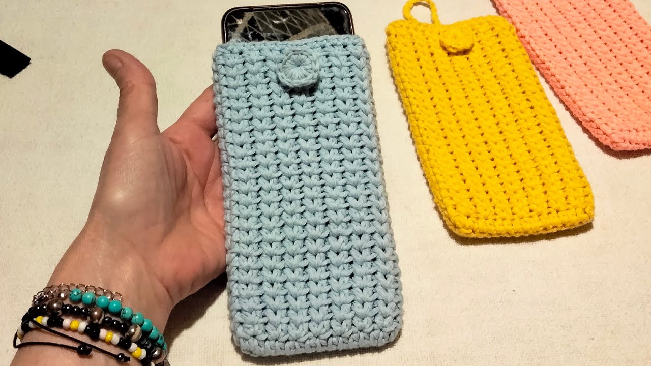 Porta cellulare all'uncinetto - YouTube
