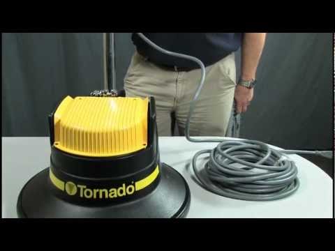 Tornado Rotory Scrubber 20" 175rpm Swing Machine - YouTube