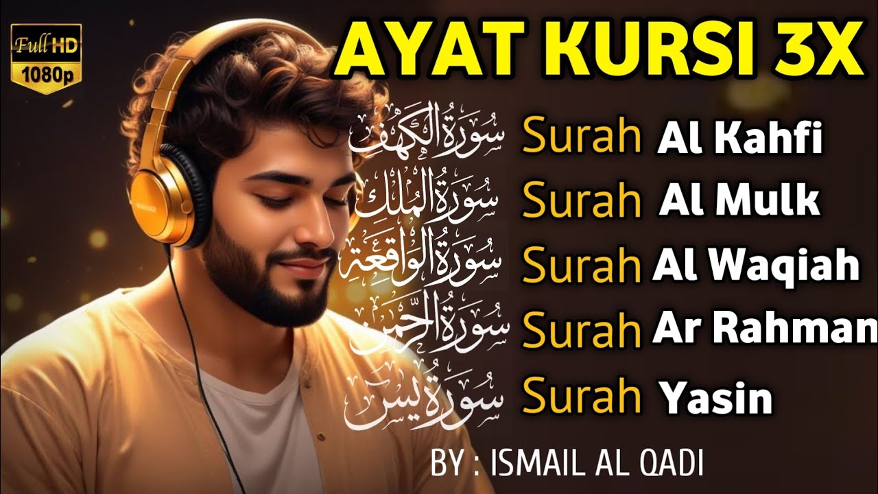 Bacaan Al quran Pengantar Tidur Surat Al mulk,Al Kahfi,Ar Rahman,Al ...