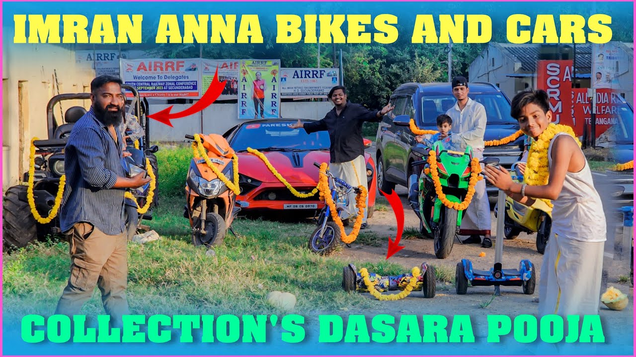 imran Anna Bikes And Cars Collections Dasara Pooja | Pareshan Boys1 ...