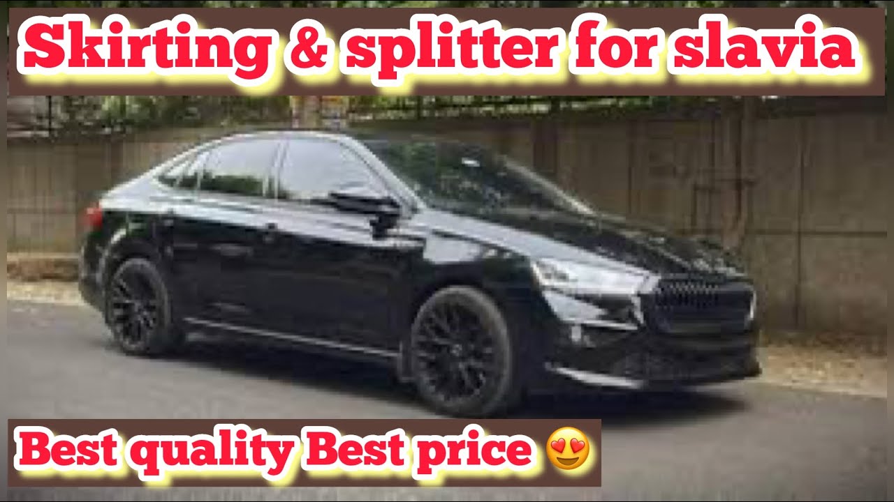 Installing my new Splitter and Side skirting in my Slavia👌-Best Car ...