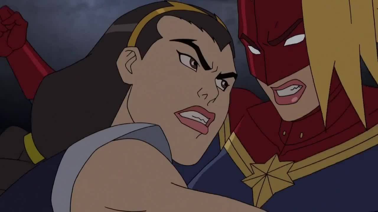 The Avengers Galactic War | Captain Marvel & Wasp vs. Power Princess ...