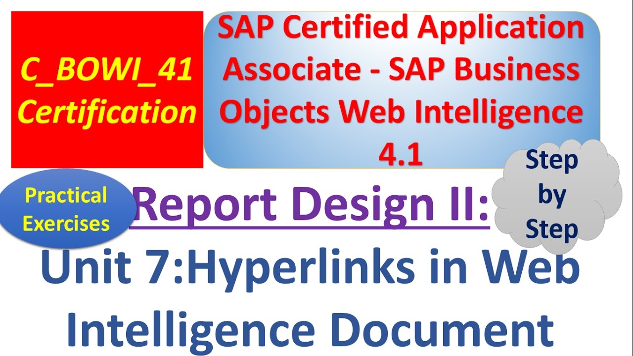 BusinessObjects Report Design II: Unit 7:Practical Examples:Hyperlink ...