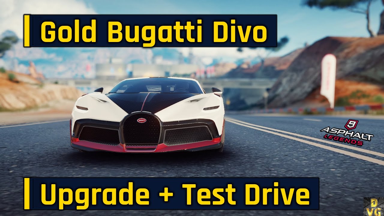 Asphalt 9 | Gold Bugatti Divo - Upgrade + Test Drive - YouTube