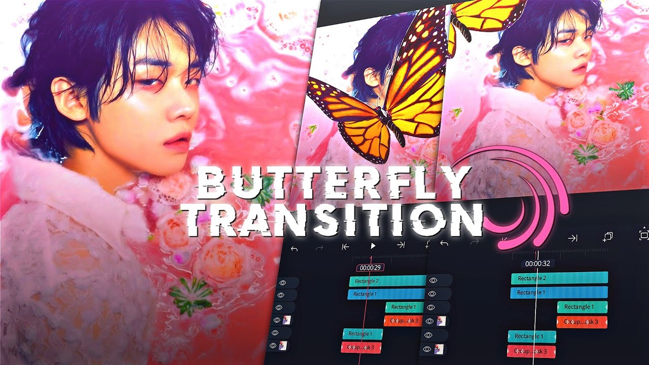 Butterfly transition Alight motion tutorial - YouTube