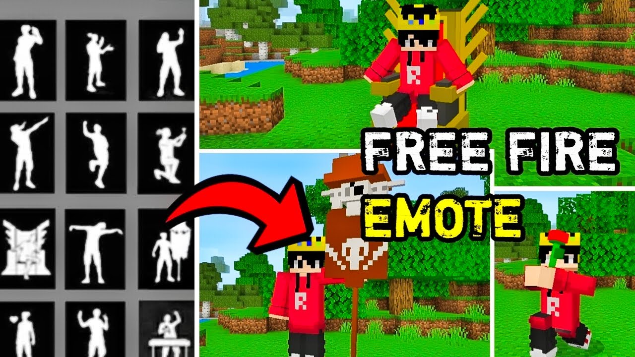 #free fire emote kaise #Minecraft ke andar mein😱🔥🔥 - YouTube