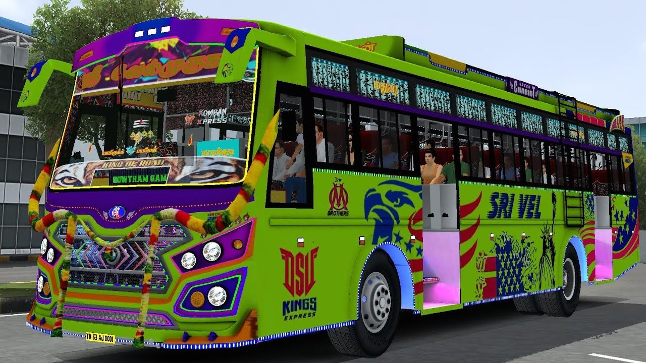 NEW REALISTIC TN PRIVATE BUS MOD| FULL LIGHTS MOD | REAL DRIVING FEEL ...