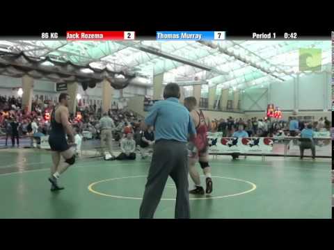 Men`s Freestyle 86 KG Jack Rozema vs. Thomas Murray - YouTube