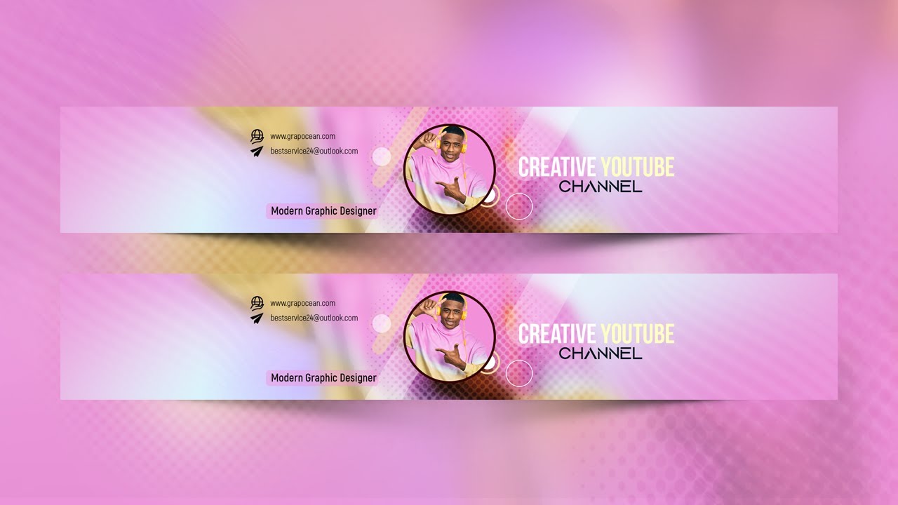 Professional YouTube Banner Template Design | Adobe Photoshop Cc - YouTube