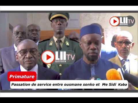 Primature : Passation de service entre Me Sidiki Kaba et Ousmane Sonko - YouTube