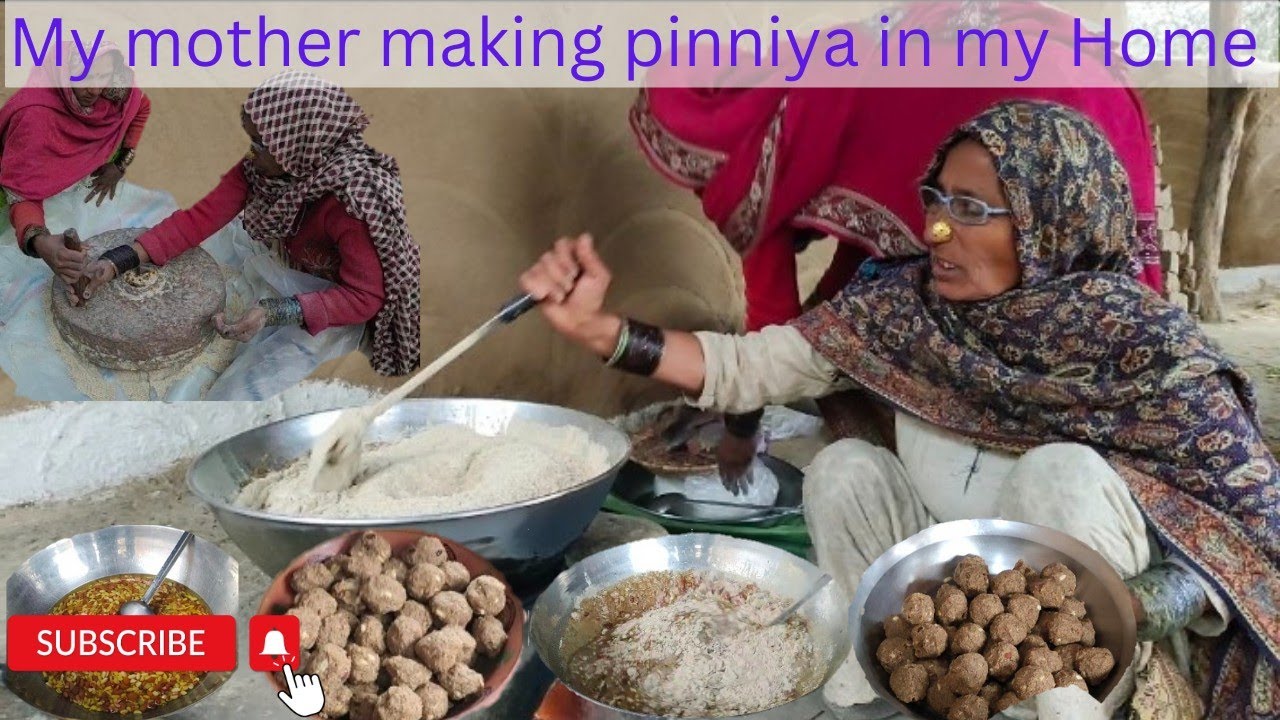 My mother is making pinniya in my Home with Wheat🌾, peanut 🥜, Almond ...