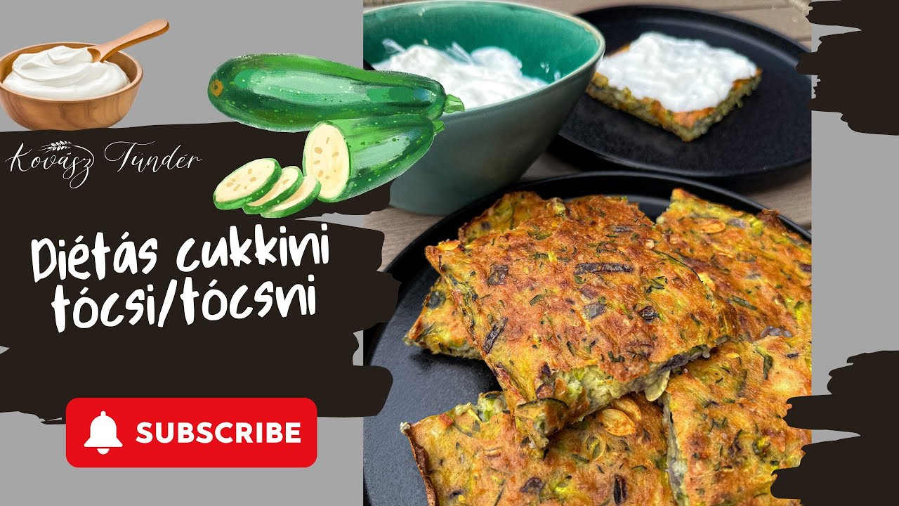 🍴 Diétás cukkini tócsi / tócsni recept - Imádni fogod! - YouTube