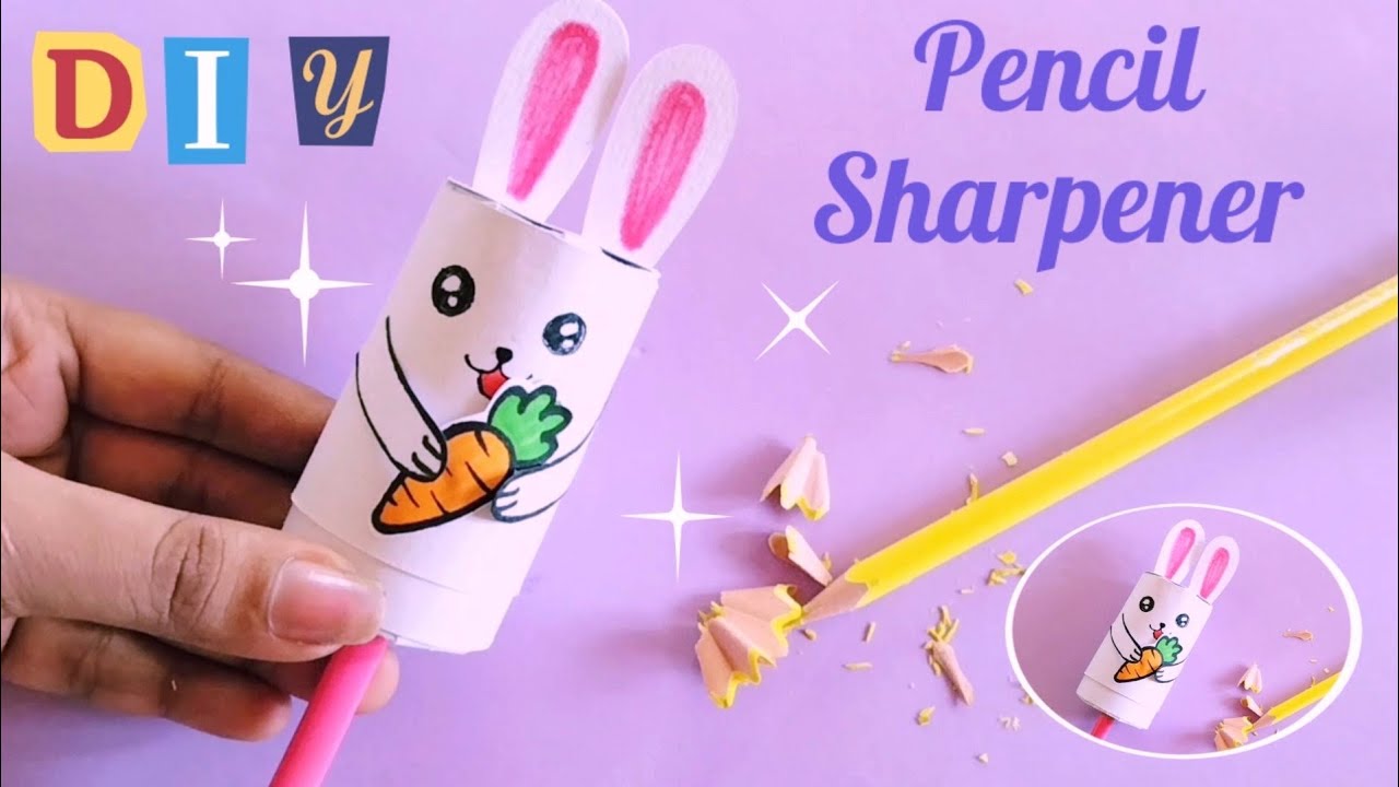 DIY Rabbit pencil sharpener| How to make paper pencil sharpener box ...