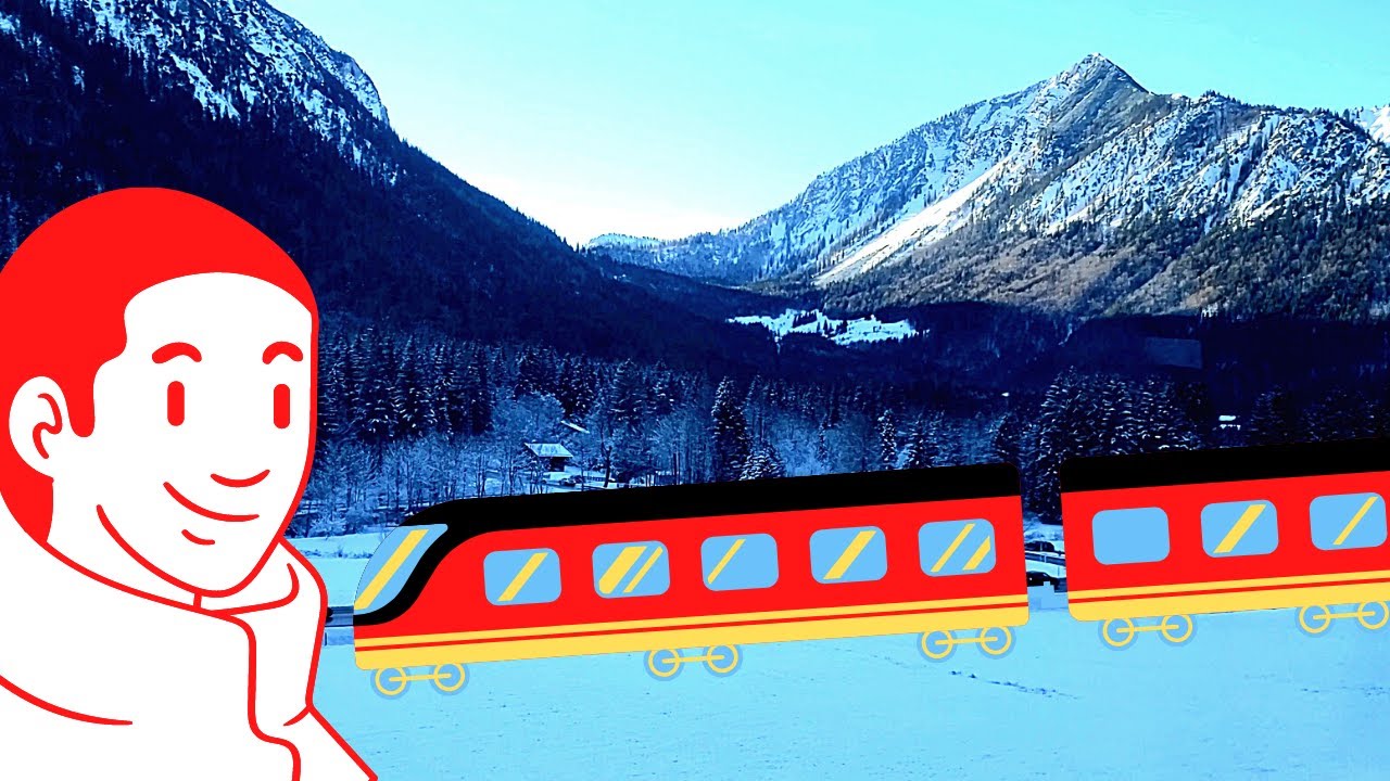 Train ride window view through Bavaria // Winter in Bavaria // Train ...