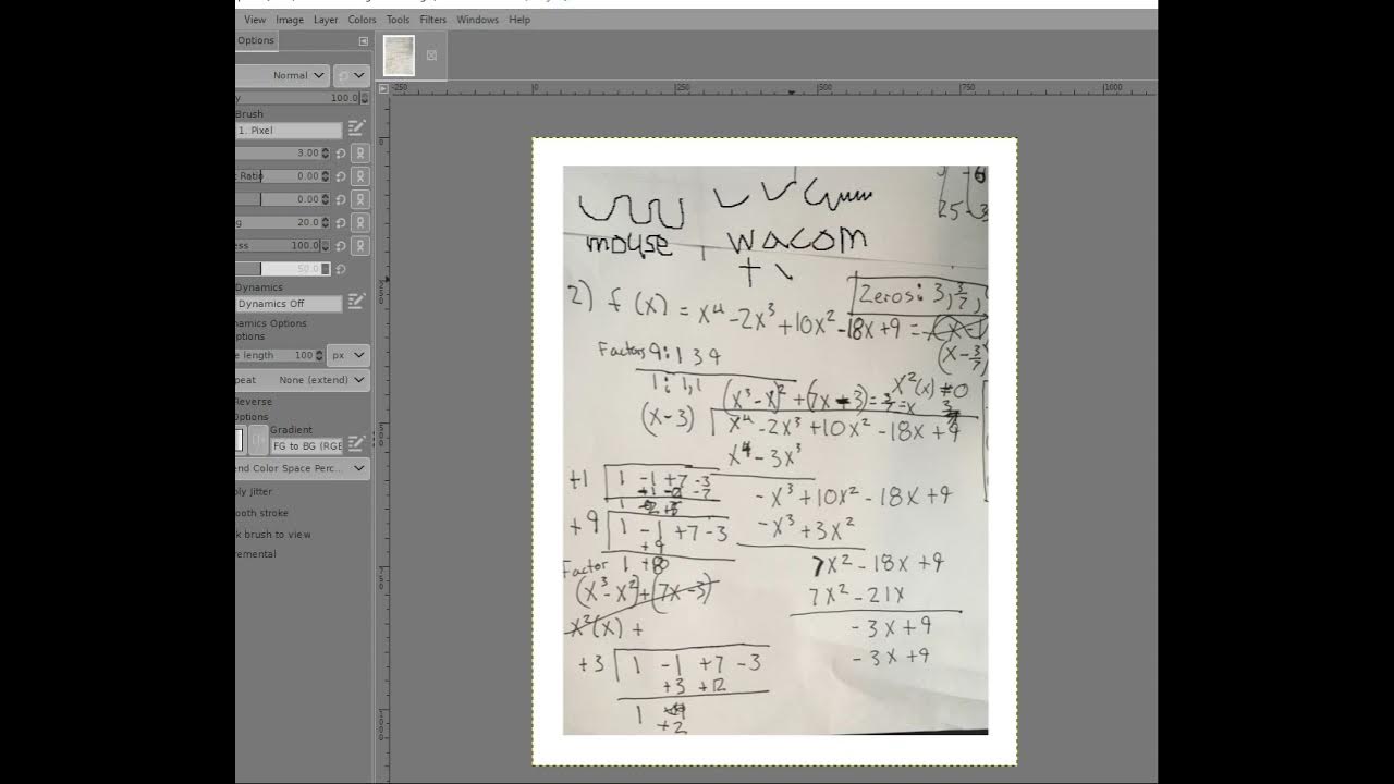 Wacom stylus problem in GIMP - YouTube