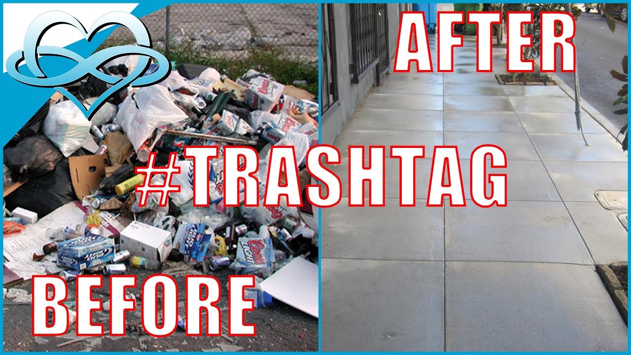 The Trash Tag Challenge ... Our Trash Tag Trend Clean-up - YouTube