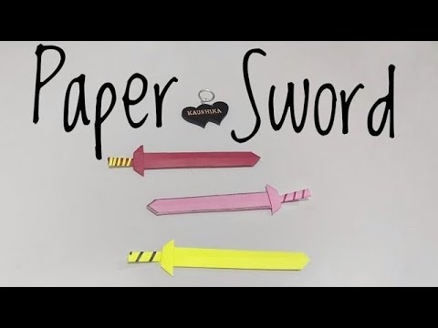 How To Make Easy Paper Sword Toy For Kids / Nursery Craft Ideas / Paper ...
