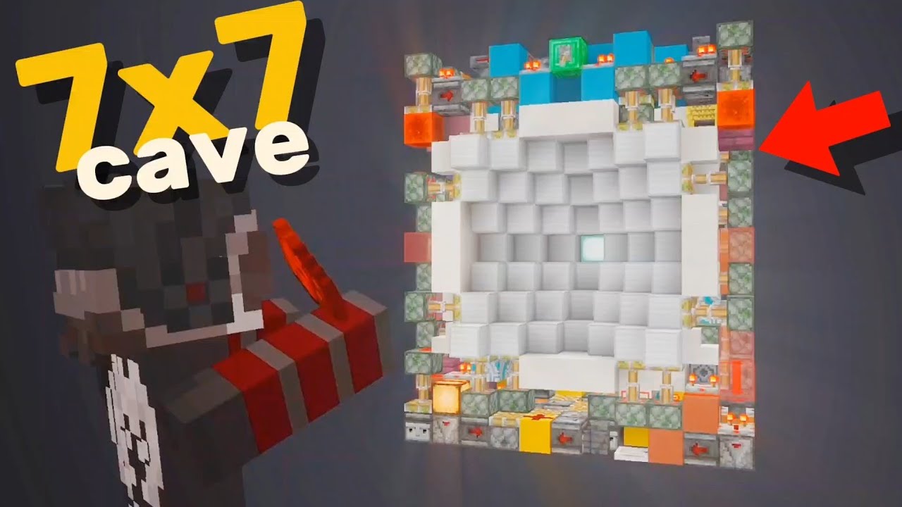 7x7 Cave Door Tutorial [Mcbe] - YouTube
