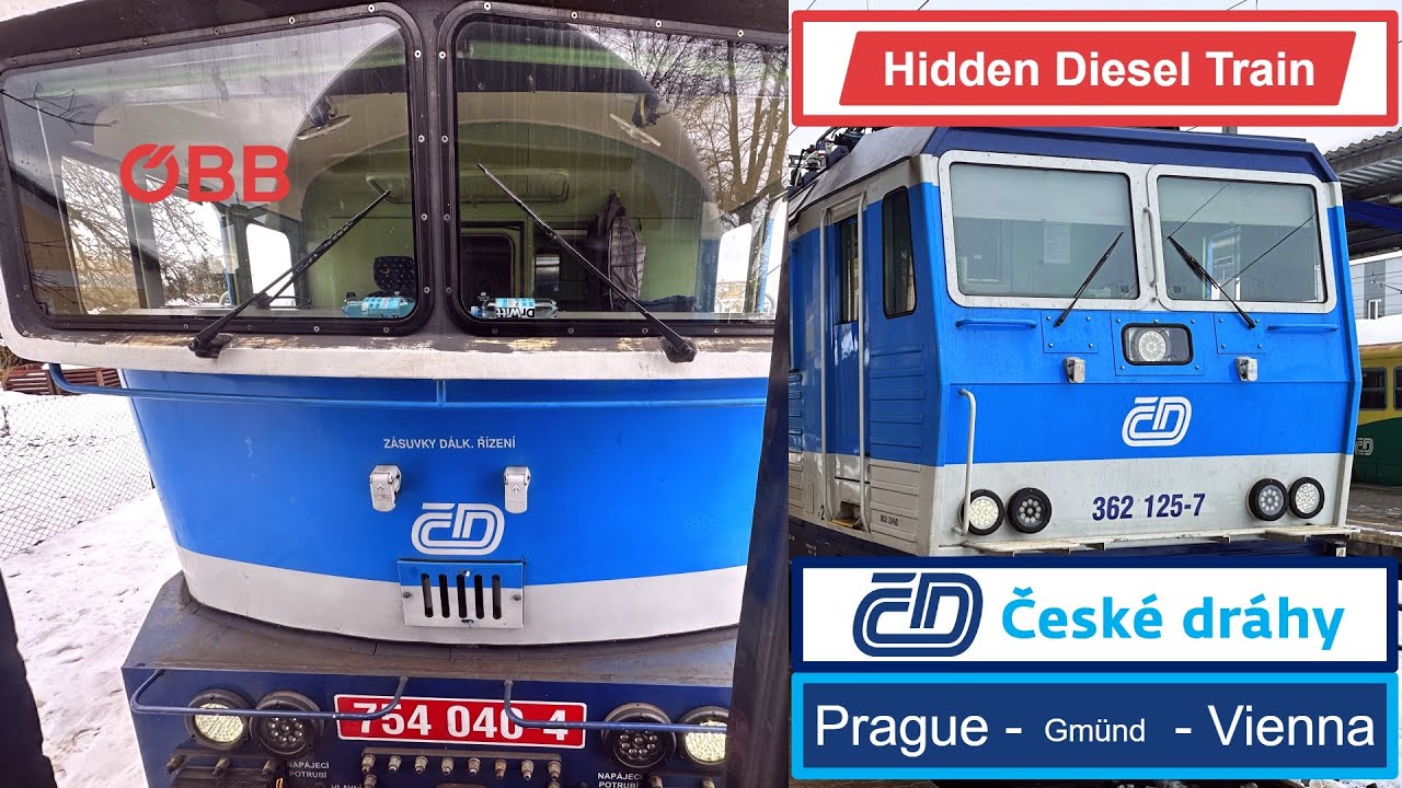 Hidden First Class Diesel Train Prague - Vienna via Tábor - YouTube