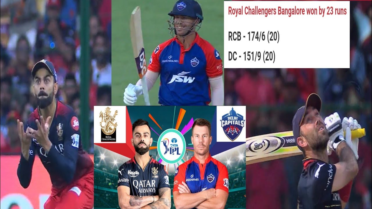 RCB vs DC | RCB win by 23 run ...|| - YouTube