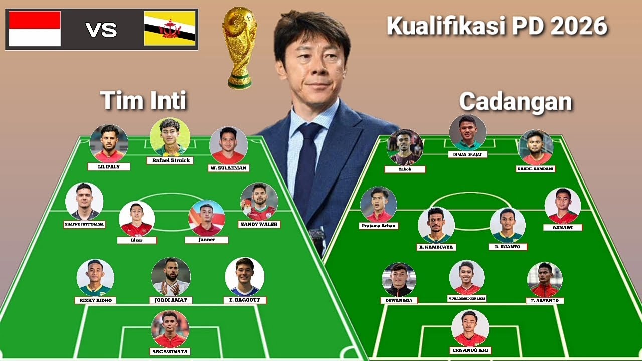 Tim Inti vs Cadangan ~ Indonesia vs Brunei Darussalam kualifikasi Piala ...