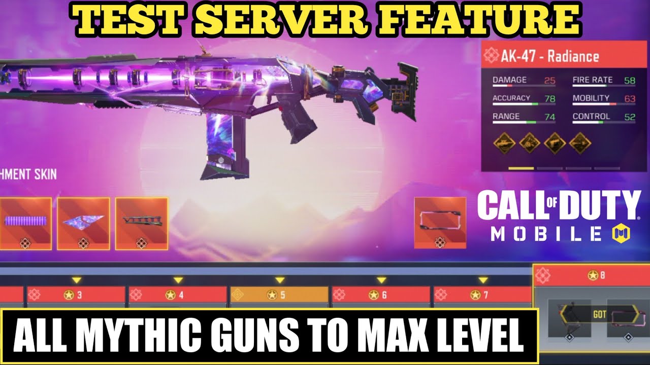 *NEW* Codm Mythic Guns To Max Level Season 3 And Season 4 Test Server ...
