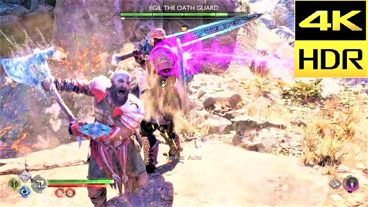 Kratos Fight With Egil The Oath Guard (Hardest Difficulty) |God Of War ...