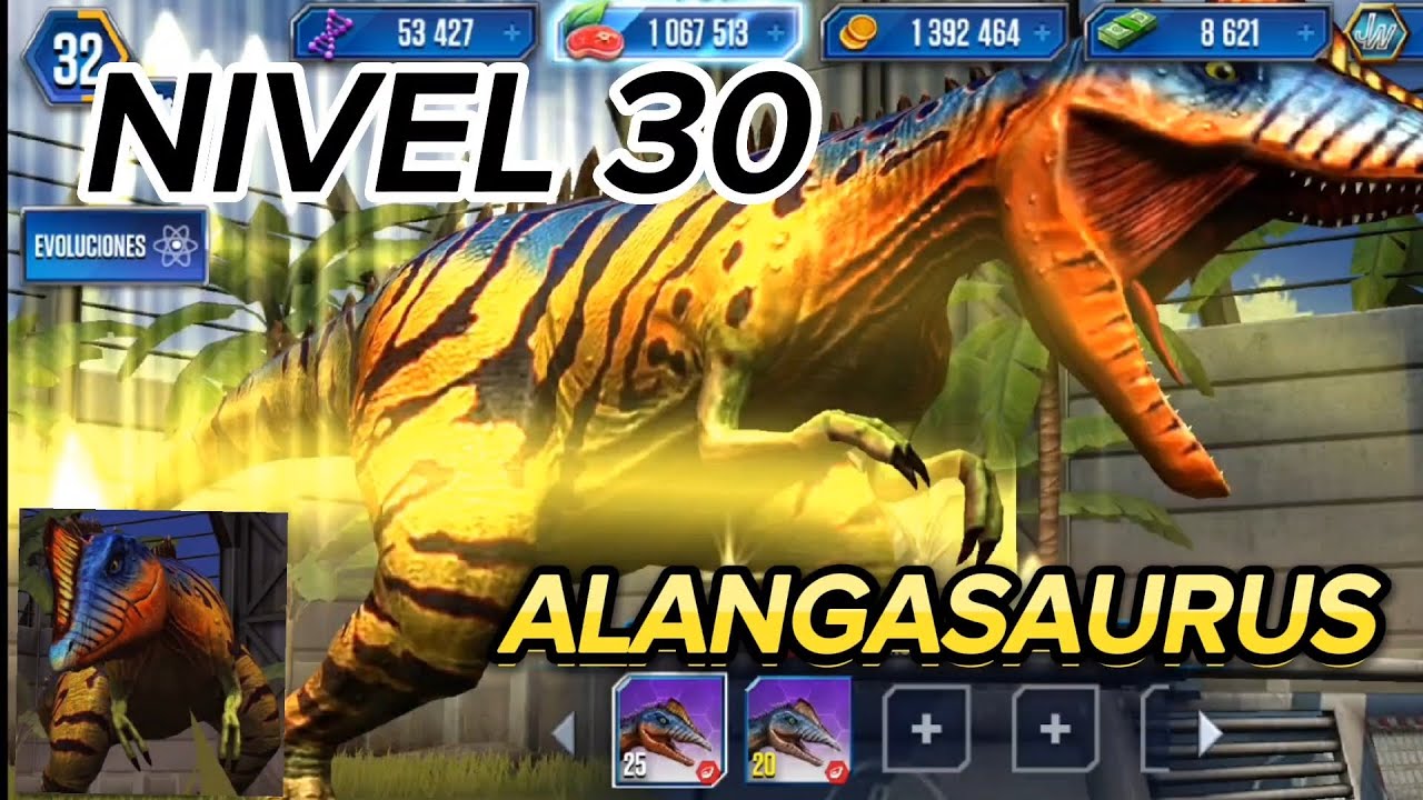 JUGANDO JURASSIC WORLD EL JUEGO Y EL ALANGASAURUS AL 30 - YouTube