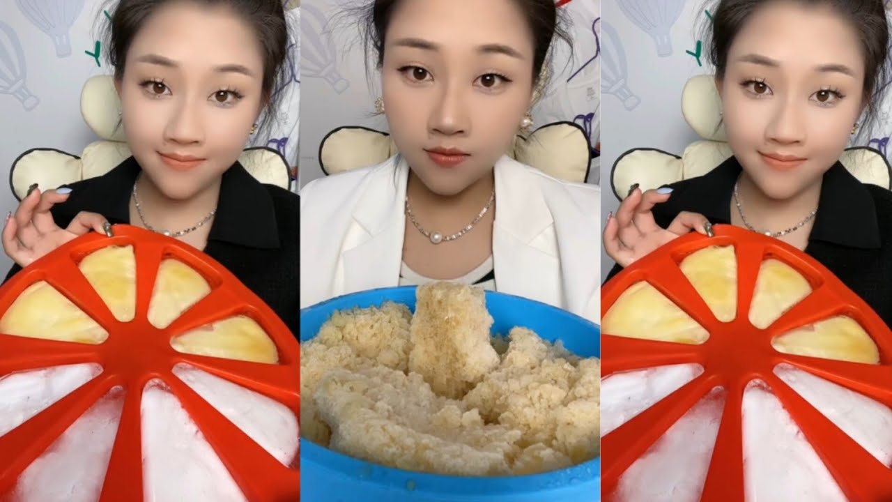 SOLO LZM | CRUNCHY ICE WITH COLORED FOAM | FOAM ICE | CRUSHED ICE #iceeating #asmr #asmrice # ...