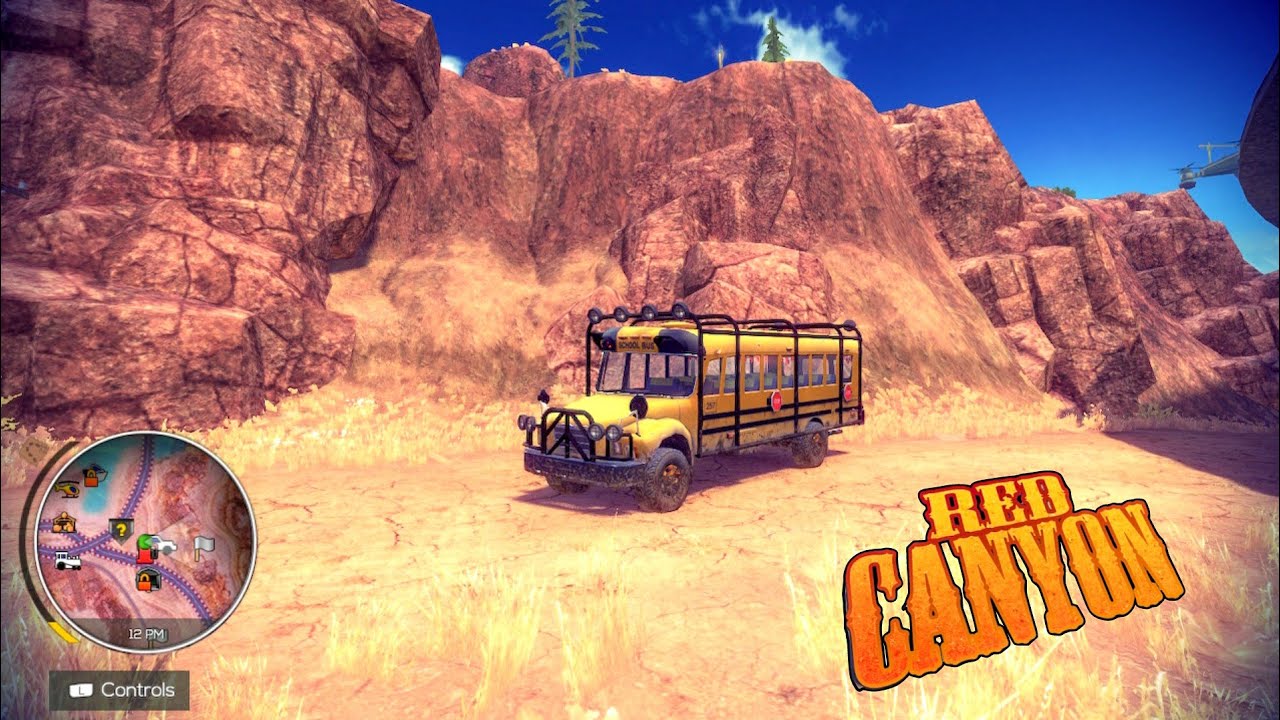 New Map! Red Canyon Unlocked By Chulky School Bus - Off The Road ...