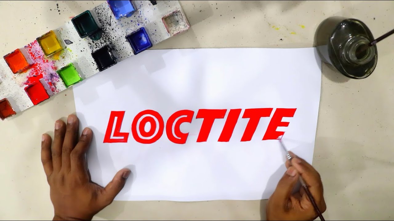 How to draw the Loctite logo - YouTube