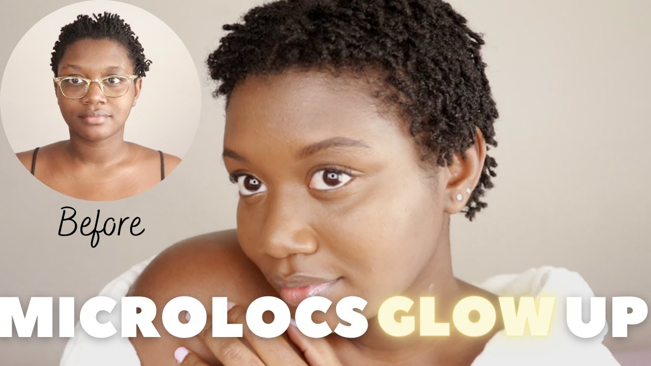 MICROLOCS GLOW UP|MORNING ROUTINE for short locs - YouTube