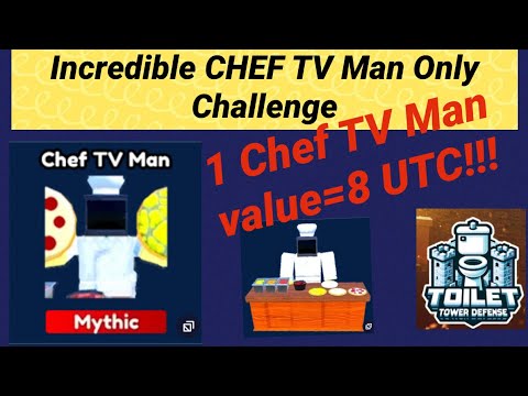 Playing with rarest units in Toilet Tower Defense - CHEF TV MAN only ...