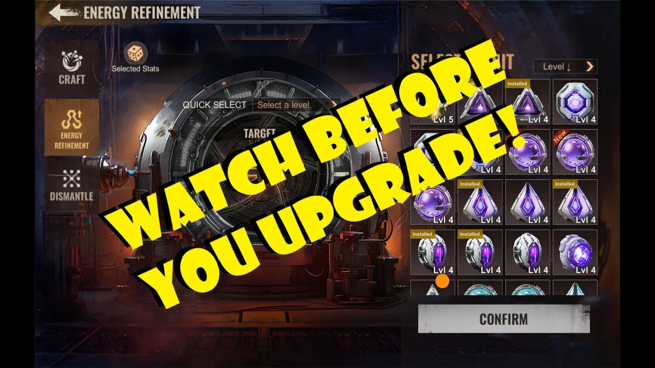 Watch Before Upgrading! Energy Refinement! - YouTube