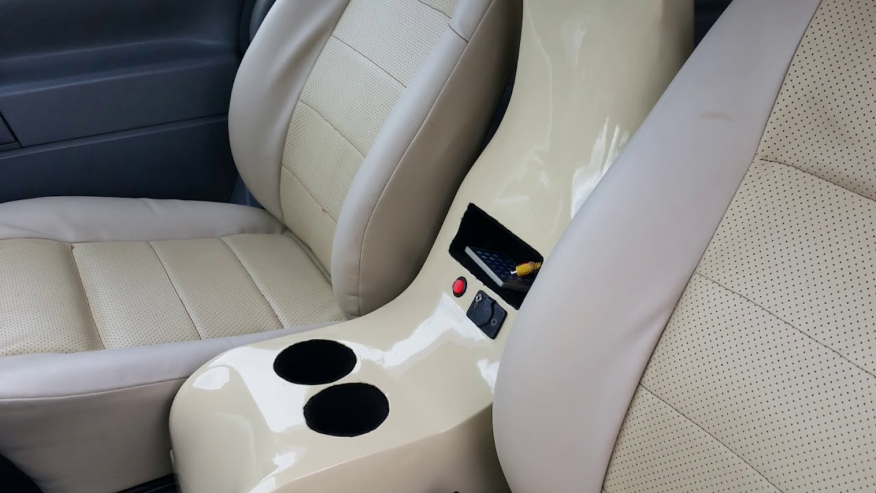 Custom center console subwoofer - YouTube