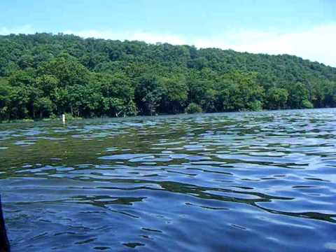 Swimming at fun island at fort gibson lake - YouTube