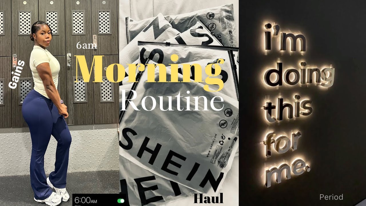REALISTIC 6AM WORKOUT MORNING ROUTINE+SHEIN GYM HAUL - YouTube