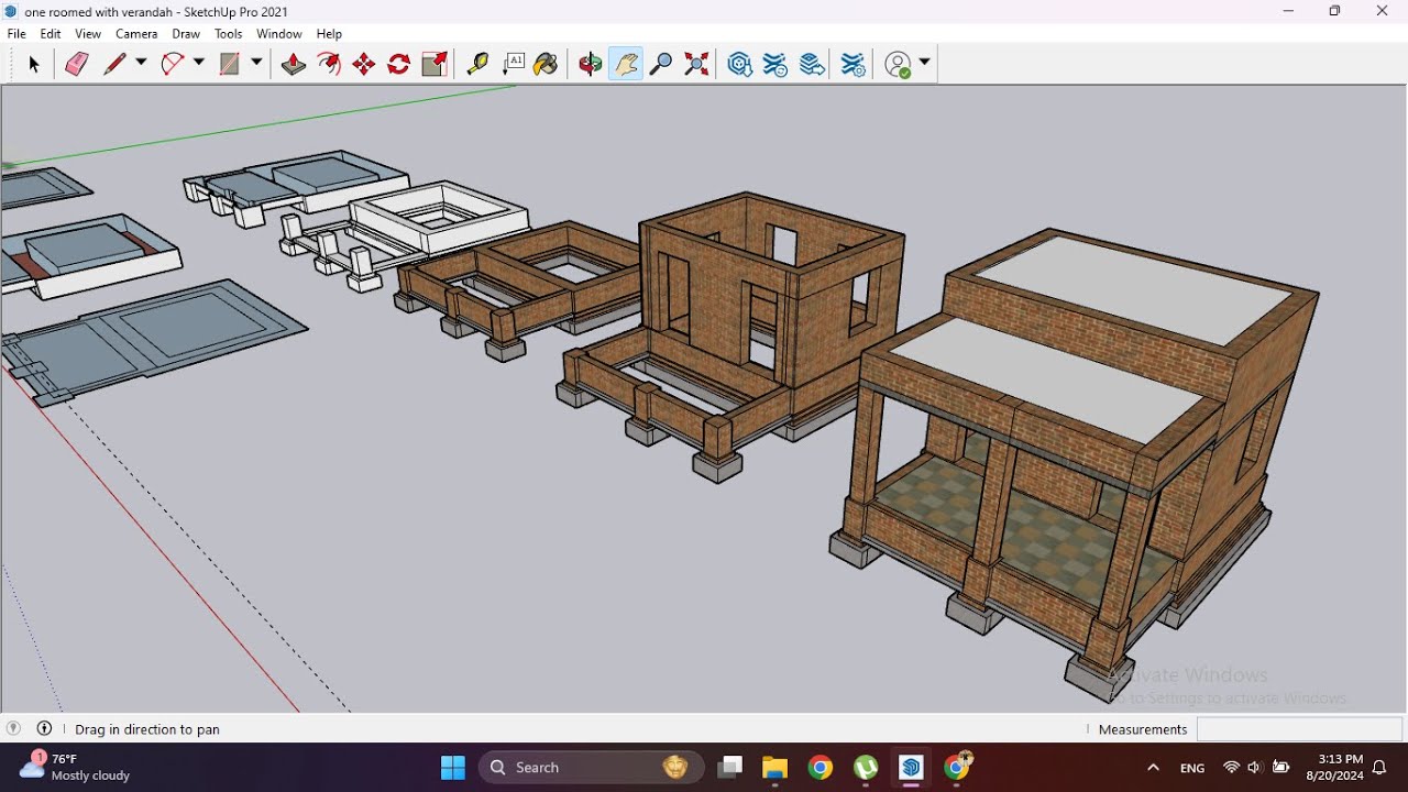Single Room Building With front Verandah - YouTube