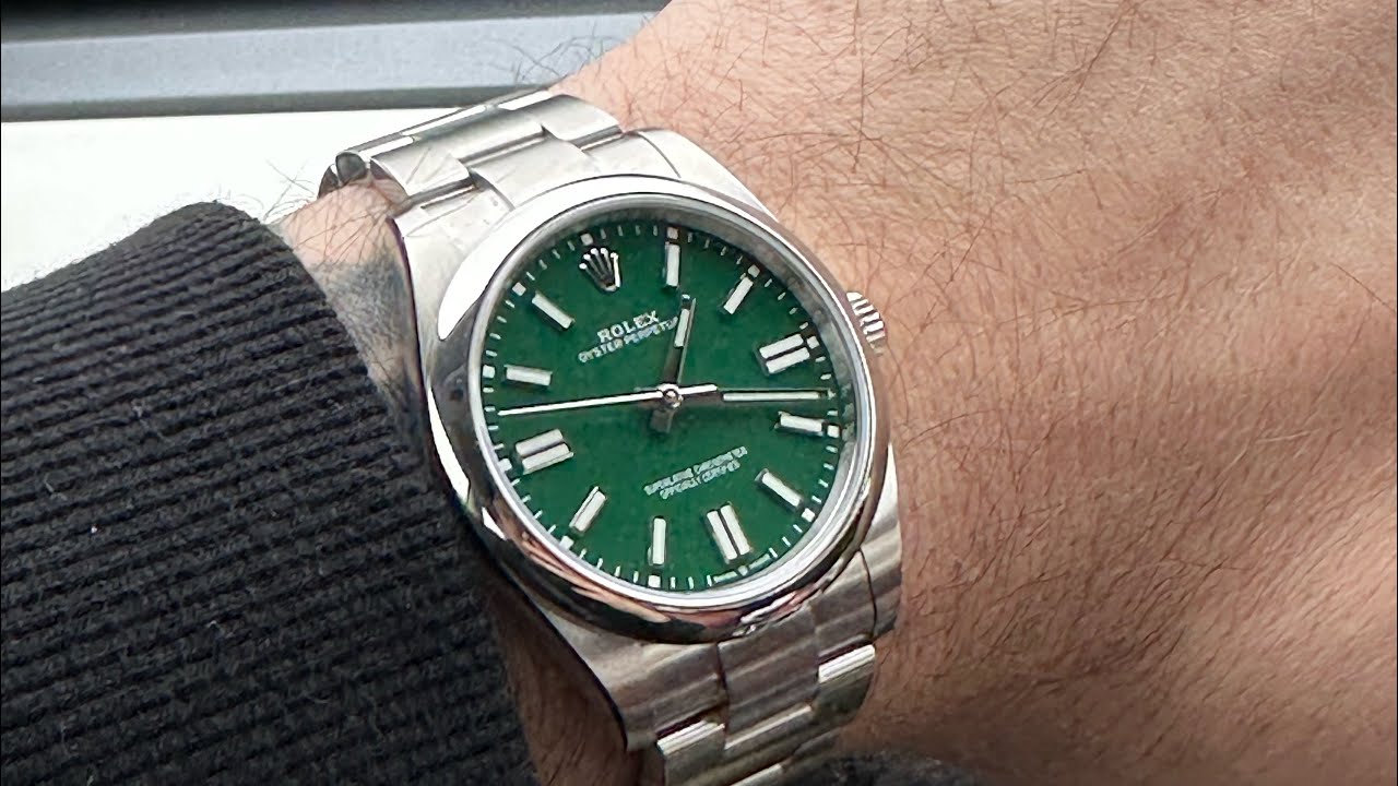 Rolex OP 41mm Green Dial. - YouTube